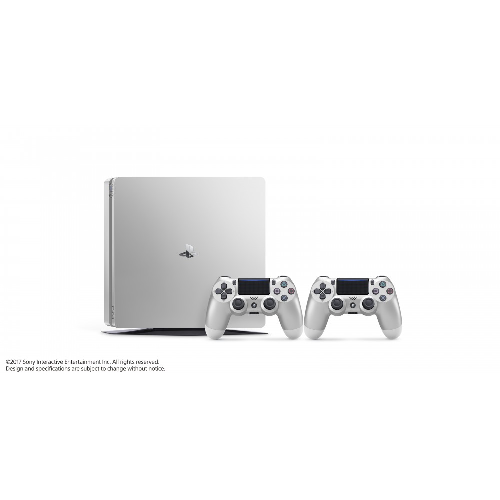 PS4 SLIM 500 Gb CONSOLA PLAYSTATION 4 PLATEADA SILVER + 2 DUALSHOCK V2 ...