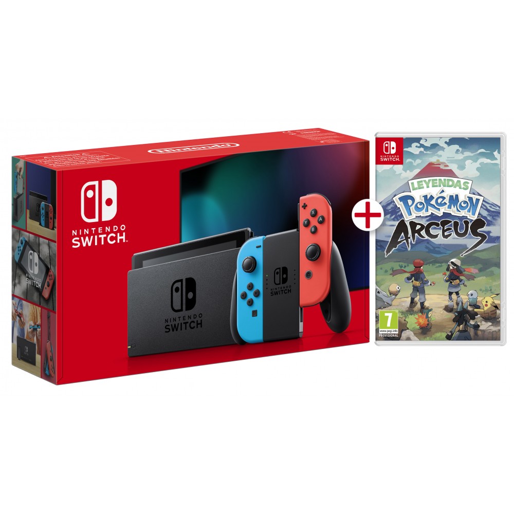 NINTENDO SWITCH NEON CONSOLA MODELO 2019 + JUEGO FÍSICO LEYENDAS ...